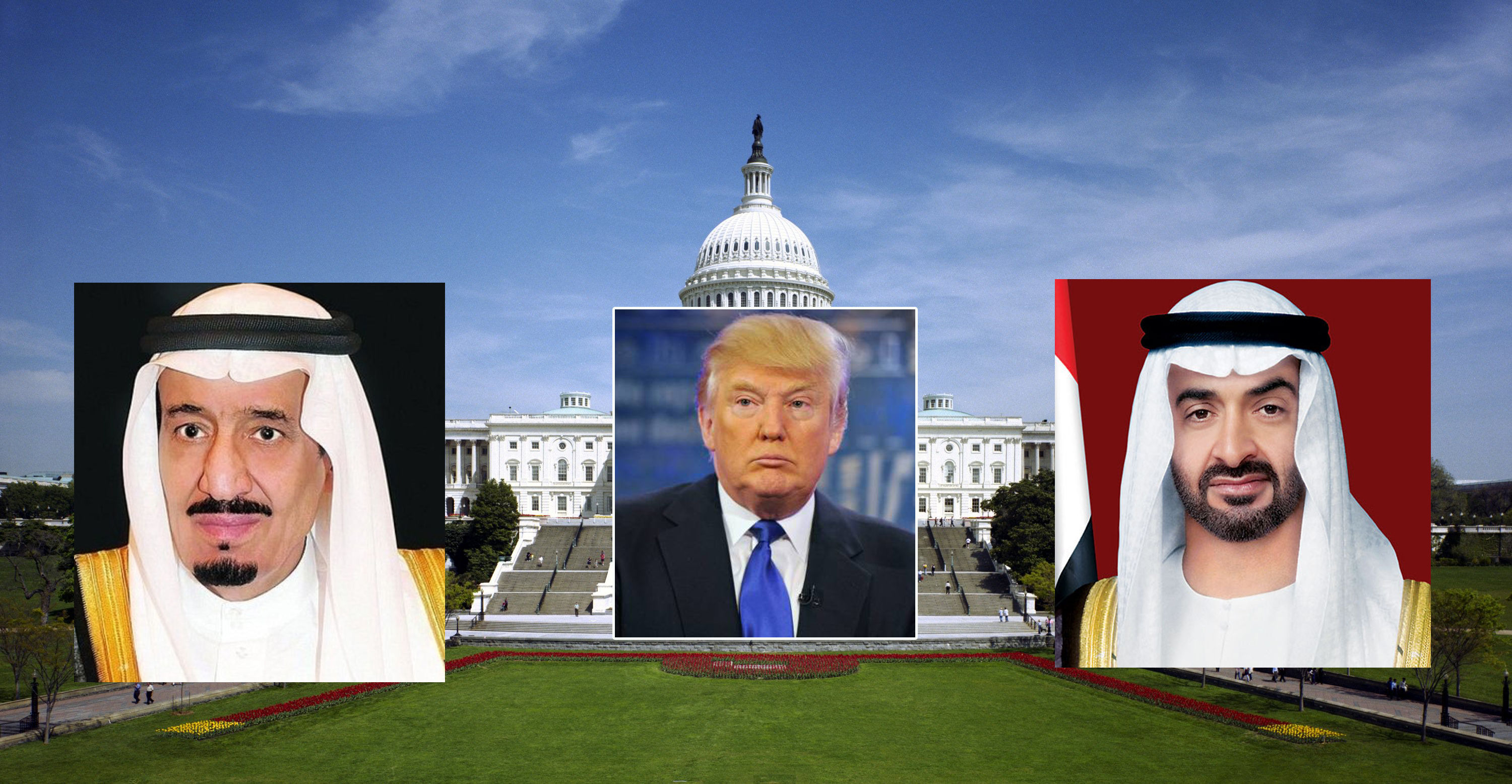 محادثات ترامب وعاهل السعودية وولي عهد الامارات