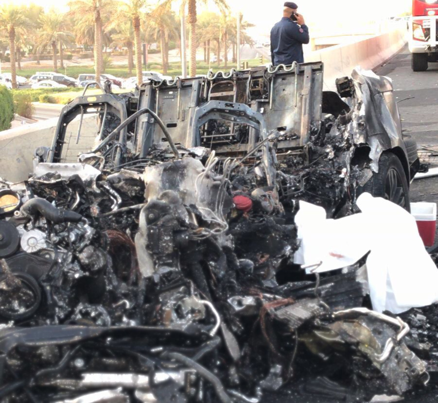 مصرع نجل وكيل وزارة الداخلية ووافدين في حادث مروع