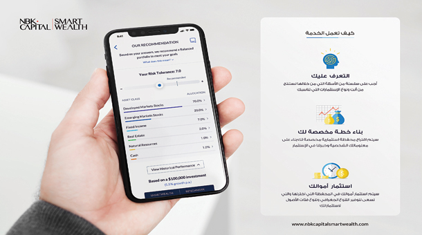 «الوطني للاستثمار» تطلق خدمة NBK Capital Smart Wealth